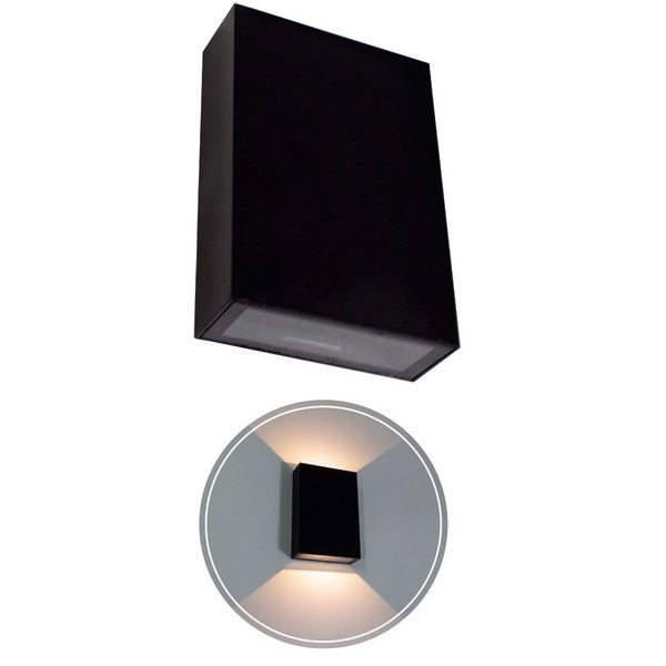 Arandela Double 4w 3000k Preto Bivolt | Leroy Merlin