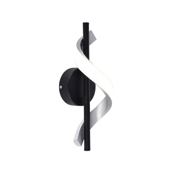 Arandela Espiral Preto E Cromado 30cm Led 10w 3000k Bivolt | Leroy Merlin