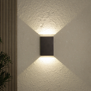 Arandela Externa Slim Dois Fachos Luminária Parede Led 3w - Marrom | Leroy Merlin