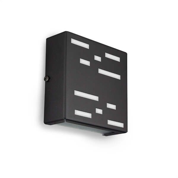 Arandela Moderna Parede Externa Slim 2 Focos M2 Preta + Led | Leroy Merlin
