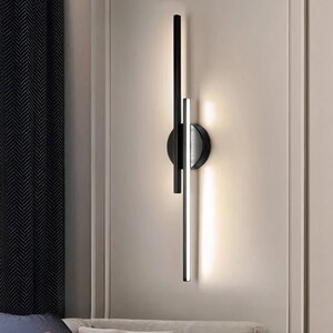 Arandela Moderna Slim Minimalista 2 Perfis Paralelos Led Integrado ...