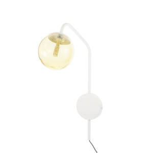 Arandela New Figo Branco - Vidro Âmbar | Leroy Merlin