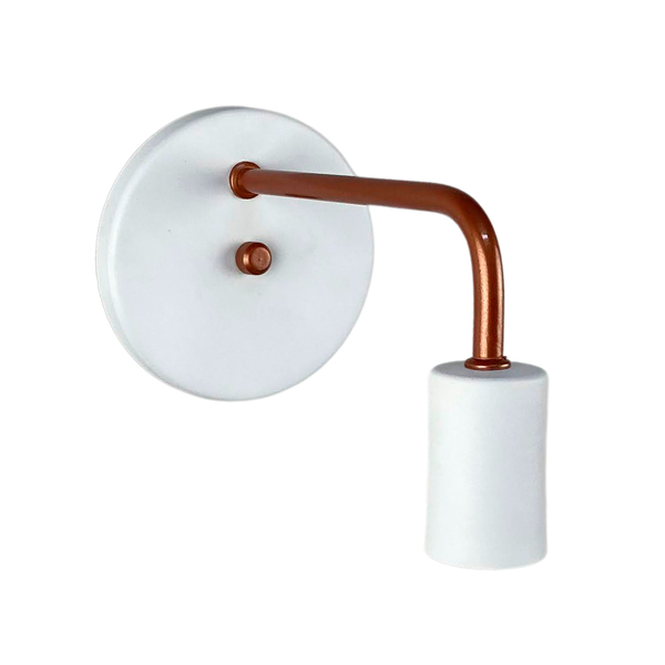 Arandela Retrô Industrial Branco Com Cobre | Leroy Merlin