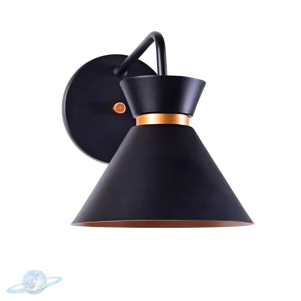 Arandela Retro Preta Com Cobre 1 Facho De Luz-e27 | Leroy Merlin