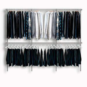 Arara Cabideiro Aramado Trilho Parede Closet Loja Suspenso Br 2,80 M ...