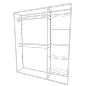 Arara Closet, Estilo Industrial, Guarda Roupas Aberto Com 11 Peças ...