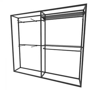 Arara Closet, Estilo Industrial, Guarda Roupas Aberto Com 16 Peças ...