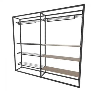 Arara Closet, Estilo Industrial, Guarda Roupas Aberto Com 16 Peças ...