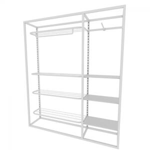 Arara Closet, Estilo Industrial, Guarda Roupas Aberto Com 17 Peças ...