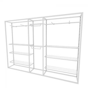 Arara Closet, Estilo Industrial, Guarda Roupas Aberto Com 17 Peças ...