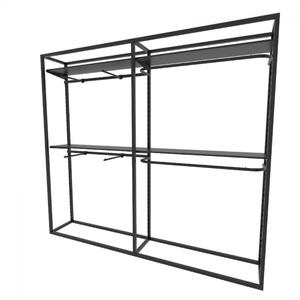 Arara Closet, Estilo Industrial, Guarda Roupas Aberto Com 22 Peças ...