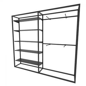 Arara Closet, Estilo Industrial, Guarda Roupas Aberto Com 23 Peças ...