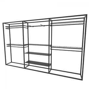 Arara Closet, Estilo Industrial, Guarda Roupas Aberto Com 23 Peças ...