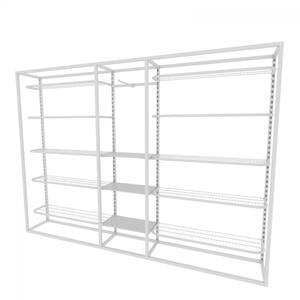 Arara Closet, Estilo Industrial, Guarda Roupas Aberto Com 24 Peças ...
