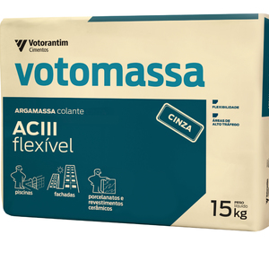Argamassa ACIII Interno e Externo 15kg Cinza Votomassa Votorantim ...