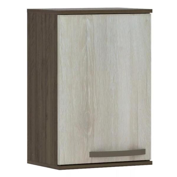 Armário Aéreo 40cm 1 Porta 1 Prateleira Sara Luciane Móveis - Castanho ...