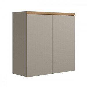 Armário Aéreo Cozinha 80 Cm Allure 2 Portas 100% Mdf Jequitibá/gris ...