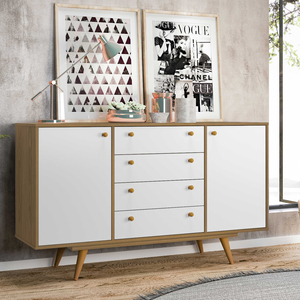 Armário Buffet Mel Freijo/branco Retrô Califórnia Ac | Leroy Merlin