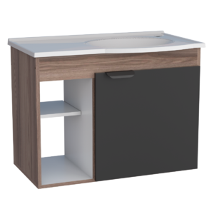 Armário De Banheiro 1 Porta Utah Preto Tamarindo | Leroy Merlin