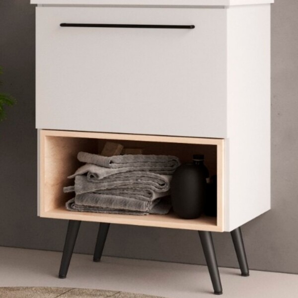 Armário De Banheiro Gales 1 Porta Branco/faia - Móveis Bosi | Leroy Merlin