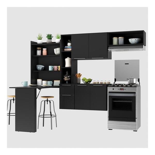 Armário De Cozinha Compacta Com Mesa Dobrável Sofia Multimóveis V2007 ...