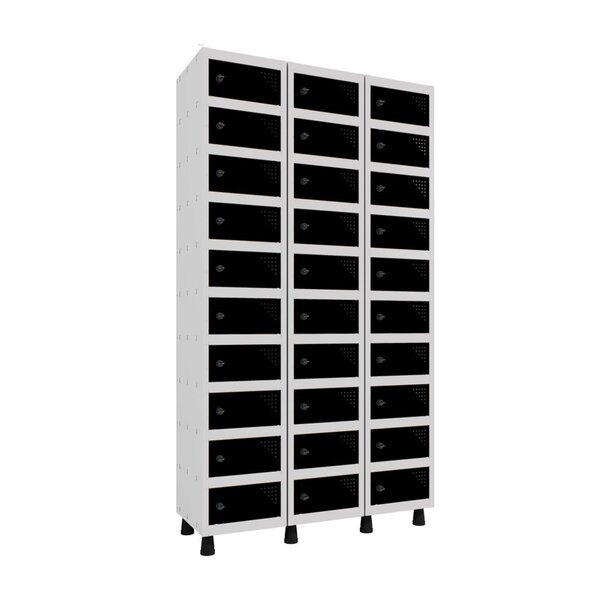 Armário Guarda Volume Locker Porta Objeto 30 Portas Aço Apop 503/30 ...