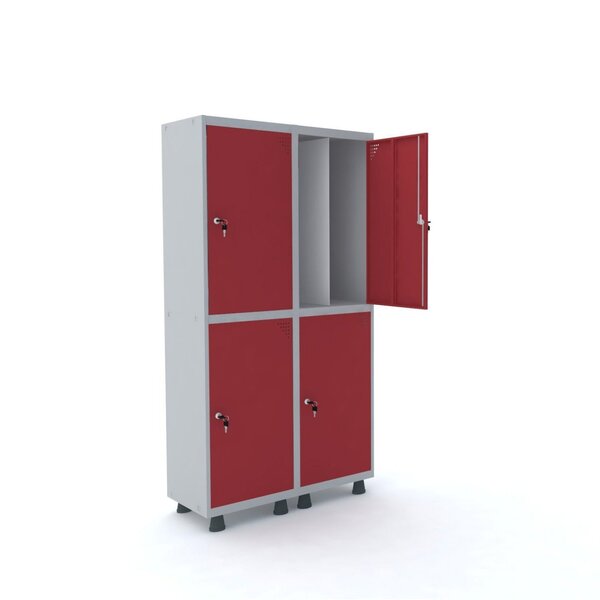 Armário Guarda Volume Locker Roupeiro 4 Portas Aço 100cmx193cm Pandin ...