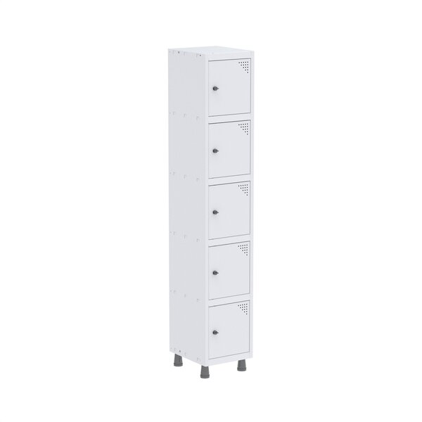 Armário Locker Roupeiro 5 Portas Aço Grp 501/5 Branco | Leroy Merlin