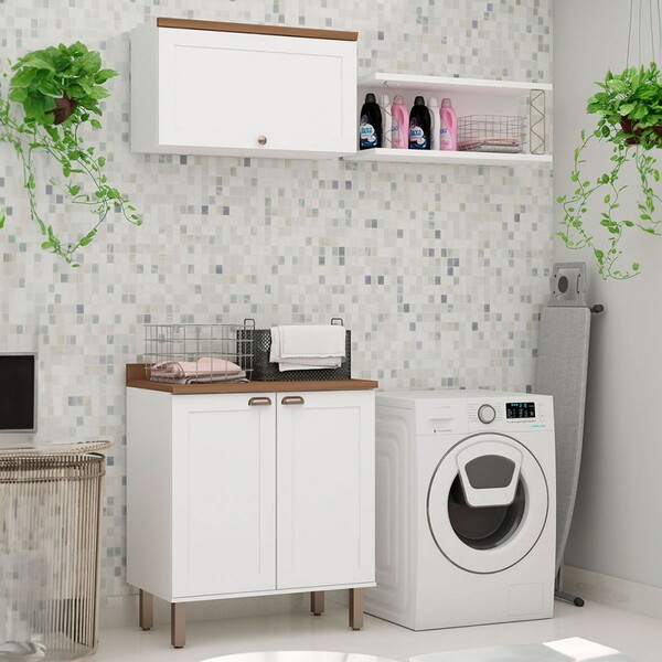 Armário Multiuso Acquaflex 3 Peças Elegance Branco Fosco - Genialflex ...