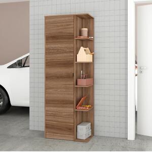 Armário Multiuso Com 1 Porta E 5 Nichos - Castanho | Leroy Merlin