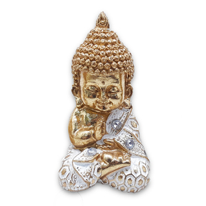 Baby Buda Da Sabedoria Buda Rezando Brilhante Gold 9 Cm | Leroy Merlin
