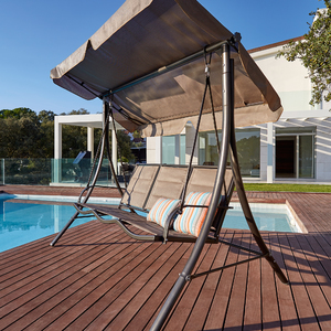Balanço de Jardim em Aço 190x125cm Bege Ovo Naterial | Leroy Merlin