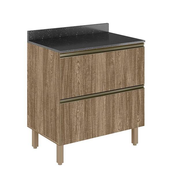 Balcão 2 Gavetões Kali Premium 80cm Com Tampo Mdf 15mm - Nicioli ...