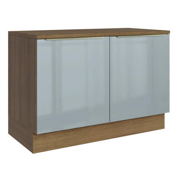 Balcão De Cozinha 120 Cm 2 Portas Rustic/cinza Lux Madesa | Leroy Merlin