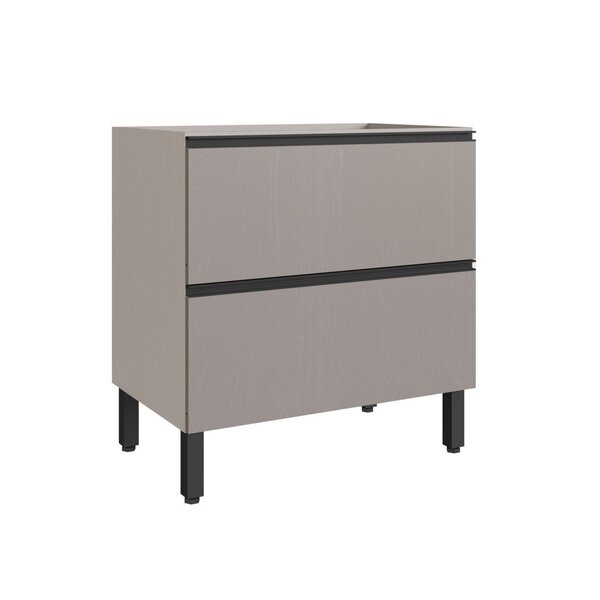 Balcão Para Cozinha 80cm 2 Portas Cinza/fumê Fumê | Leroy Merlin