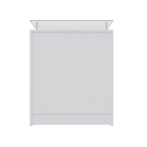 Balcão Simples Atendimento Com Vidro Branco 110x87x38cm - Deep | Leroy ...