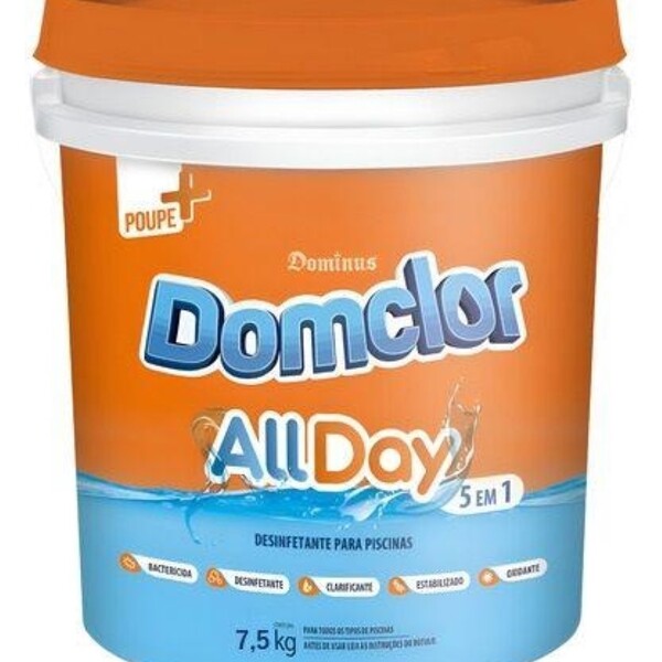 Balde De Cloro Para Piscina 5 Em 1 Allday 7 5kg - Domclor | Leroy Merlin