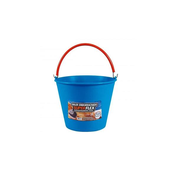 Balde Emborrachado Azul Superflex Com Pegador Capacidade 12 Litros ...
