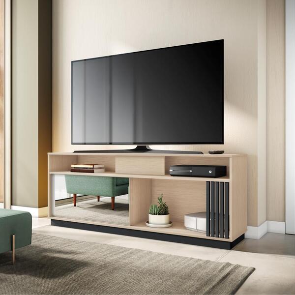 Bancada Para Tv 65 Polegadas Castle Tauari Nobre Preto Fosco | Leroy Merlin