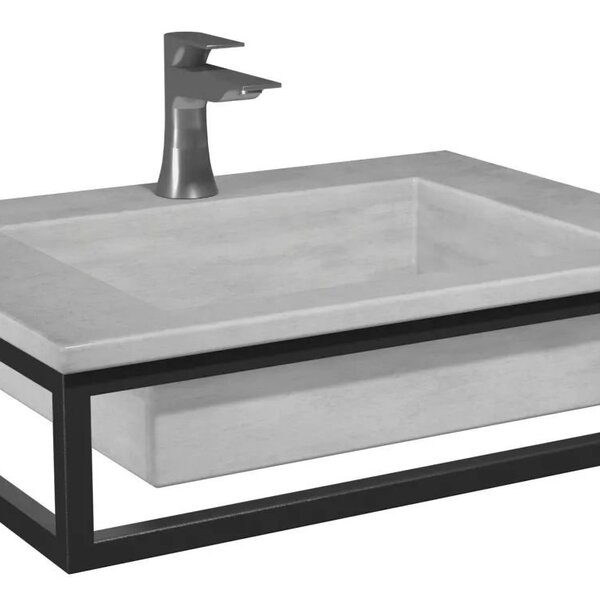 Bancada Suspensa Banheiro Ferro Iron Black 60x45 Cm | Leroy Merlin