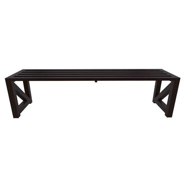 Banco Ripado Área Externa Tubo Alumínio Marrom 160x40x40cm | Leroy Merlin