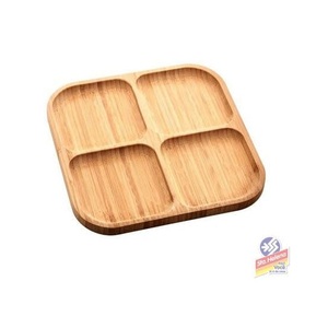 Bandeja Bambu 4 Divisorias Square Lyor 20x20x1,5cm | Leroy Merlin
