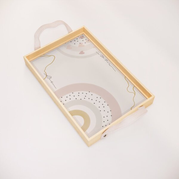 Bandeja Decorativa Pequena Coração E Poá - 32x22cm Clara | Leroy Merlin