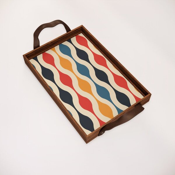 Bandeja Decorativa Pequena Minimalista Colors - 32x22cm Marrom | Leroy ...