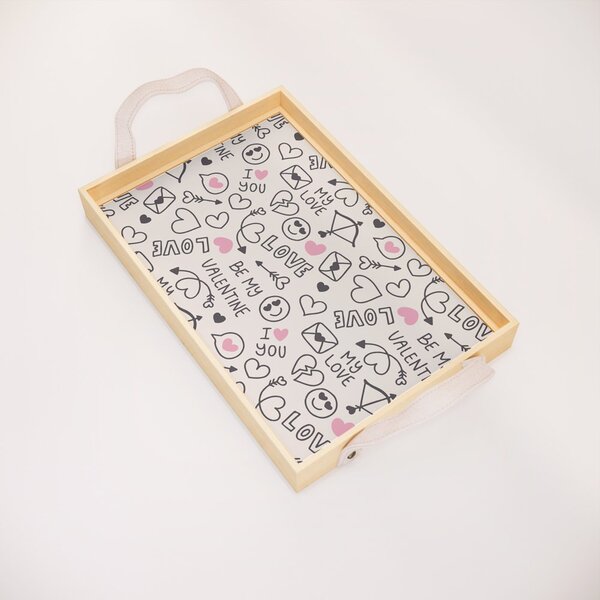 Bandeja Decorativa Pequena My Love - 32x22cm Clara | Leroy Merlin