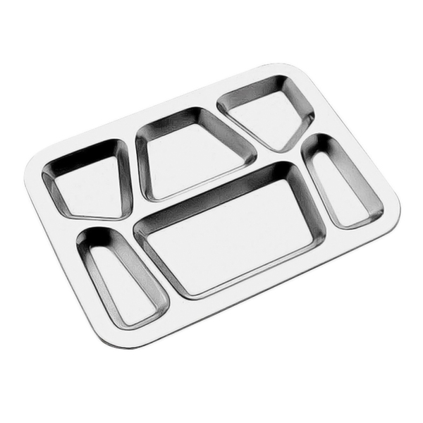 Bandeja Inox 6 Divisorias Bandejão Refeitorio Alimentação | Leroy Merlin