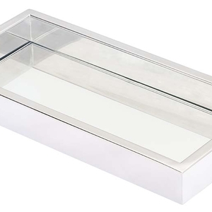 Bandeja Pequena 12x25cm Em Aço Inox Polido Linha Larissa Stainless ...