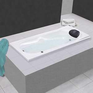 Banheira de Hidromassagem Retangular Bali 165x80x43cm Acrílico Branca ...