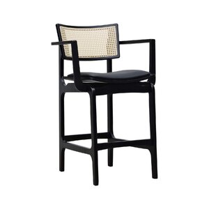 Banqueta Alta Bistrô Quéops Madeira Maciça Encosto Anatômico - Amêndoa ...