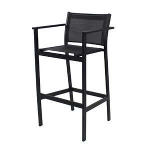 Banqueta Alta Encosto Em Tela Sling Preto | Leroy Merlin